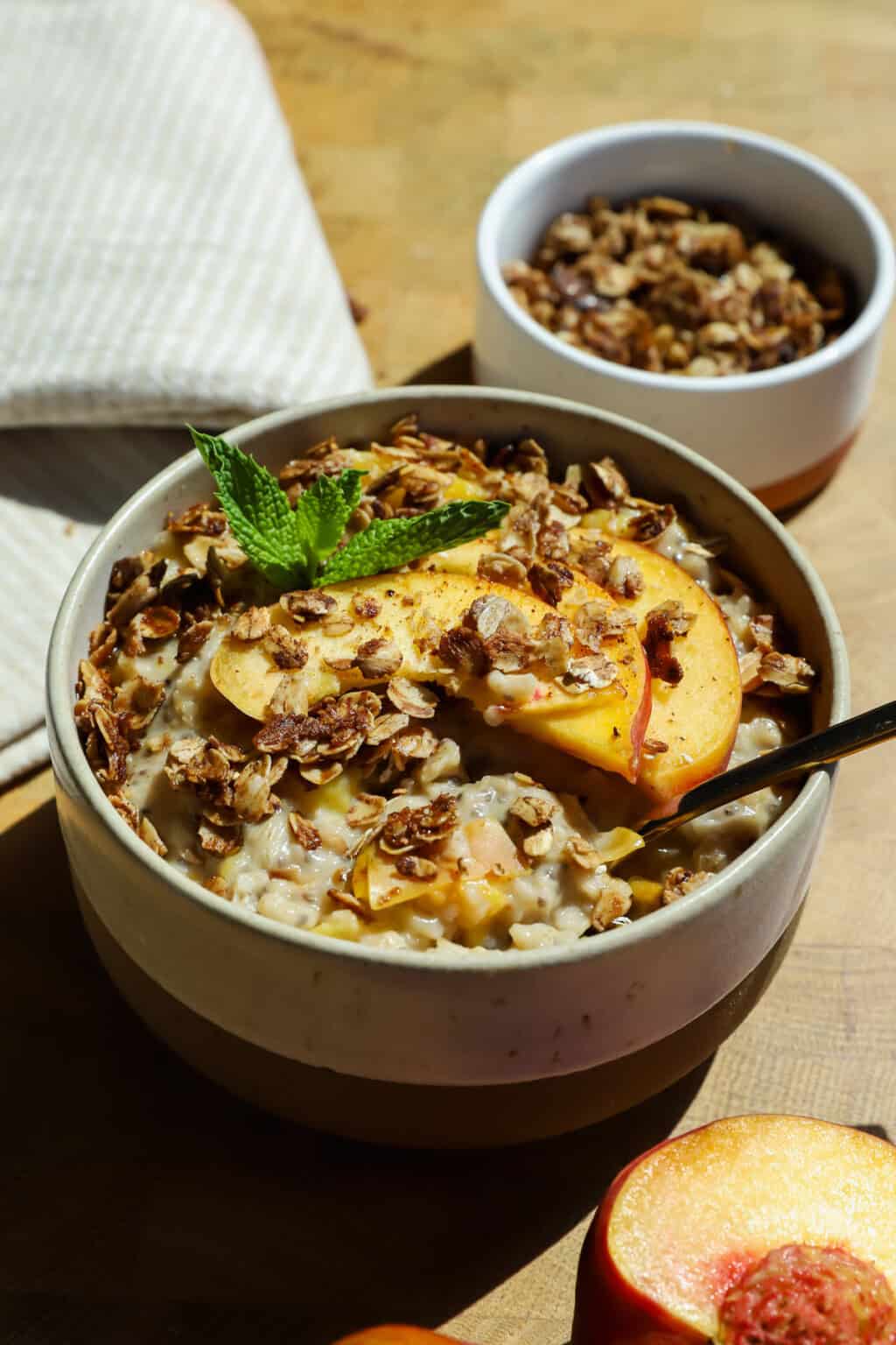 Peach Cobbler Oatmeal
