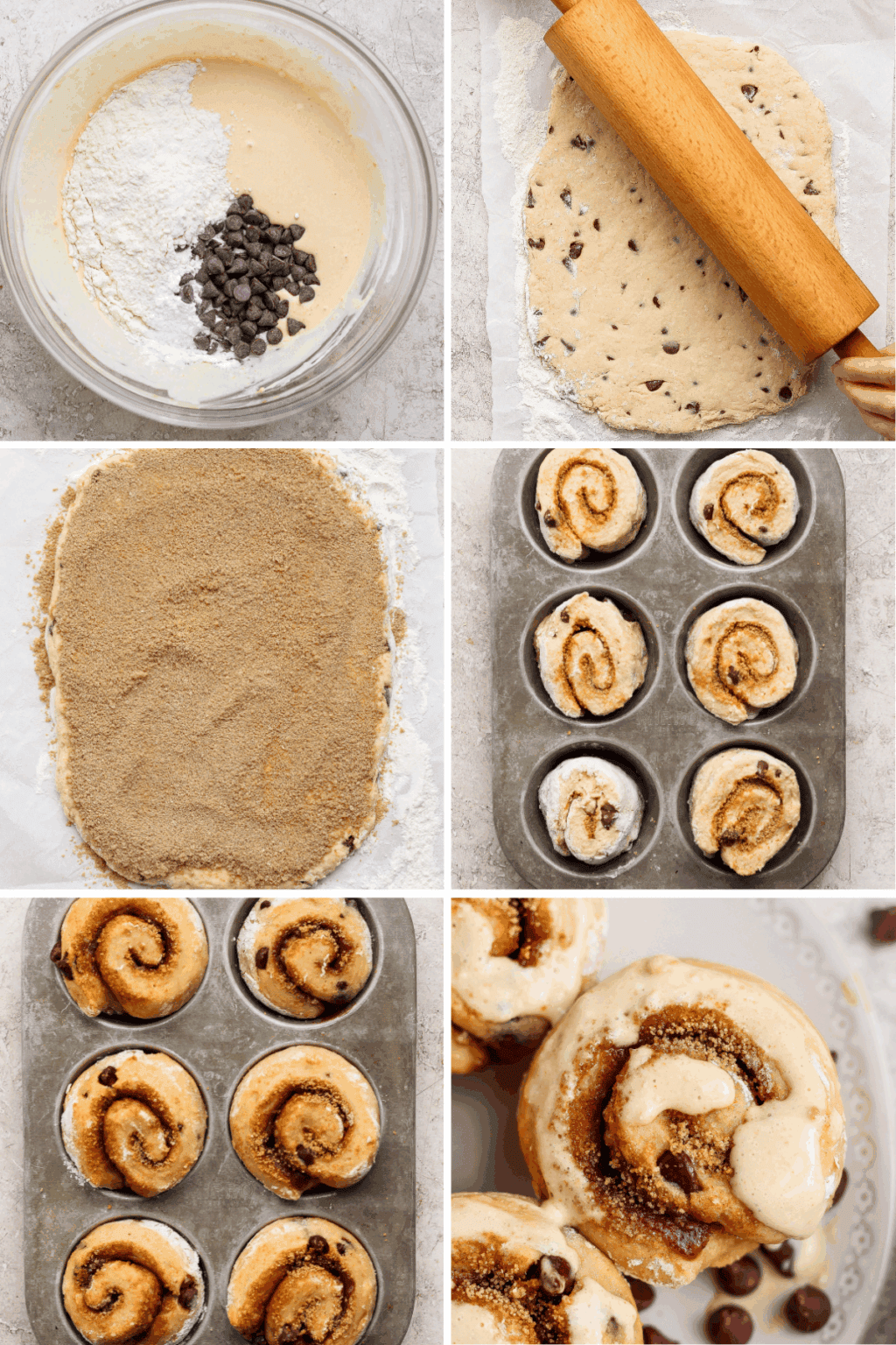Peanut Butter Chocolate Chip Protein Cinnamon Rolls (Small Batch)